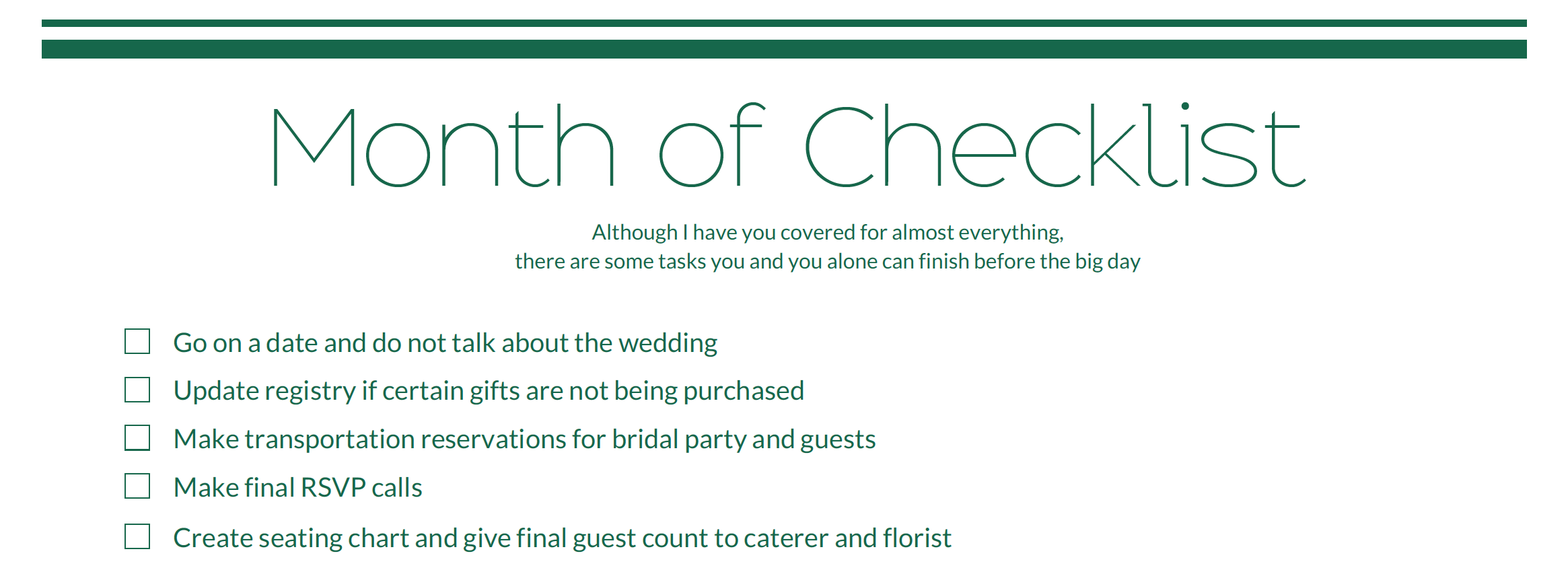 Your Day by MK - Downloadable Month-Of Checklist