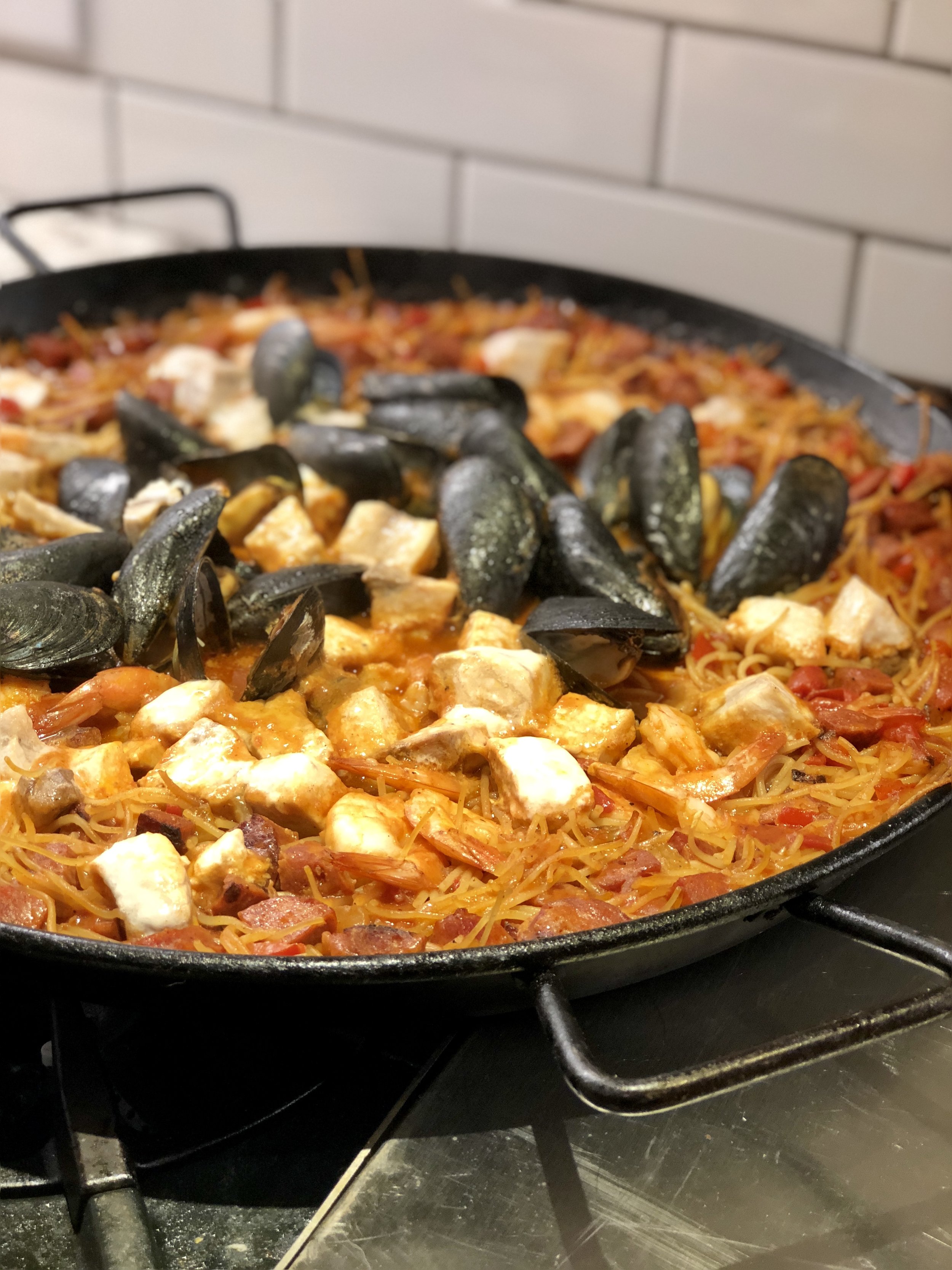 Fideua (Seafood Pasta Paella) — The Bell House