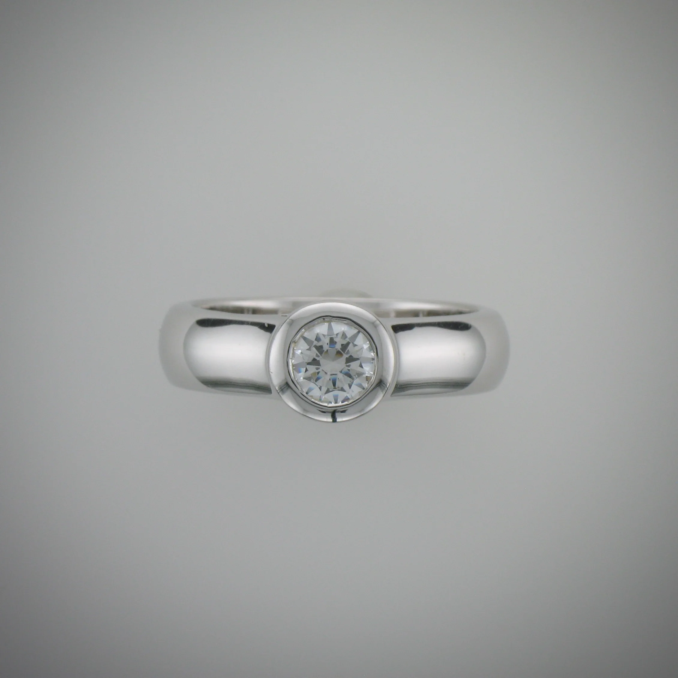 White Gold Bezel Set Semi-Mount Engagement Ring — Jon Thomas Fine Jewelry