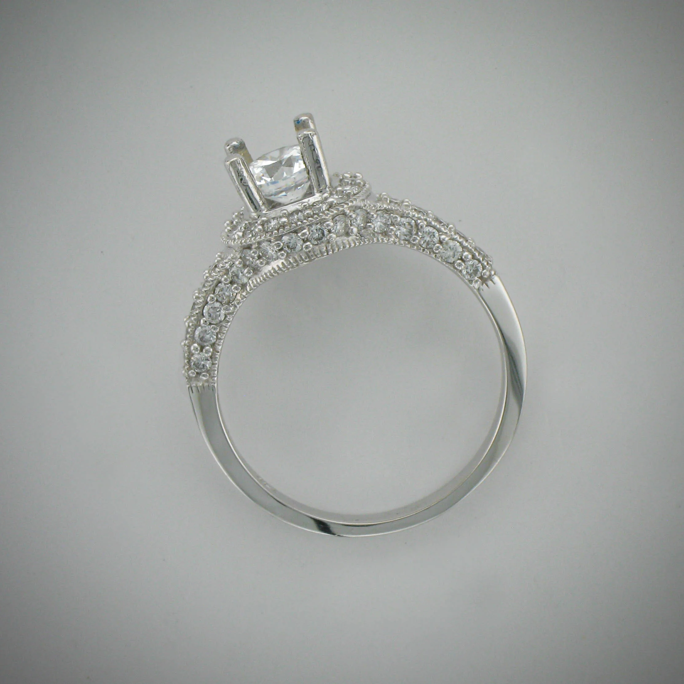 Semi-Mount & Bead Set Diamond Ring — Jon Thomas Fine Jewelry