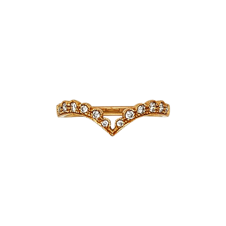 Rose Gold Diamond V-Band — Jon Thomas Fine Jewelry