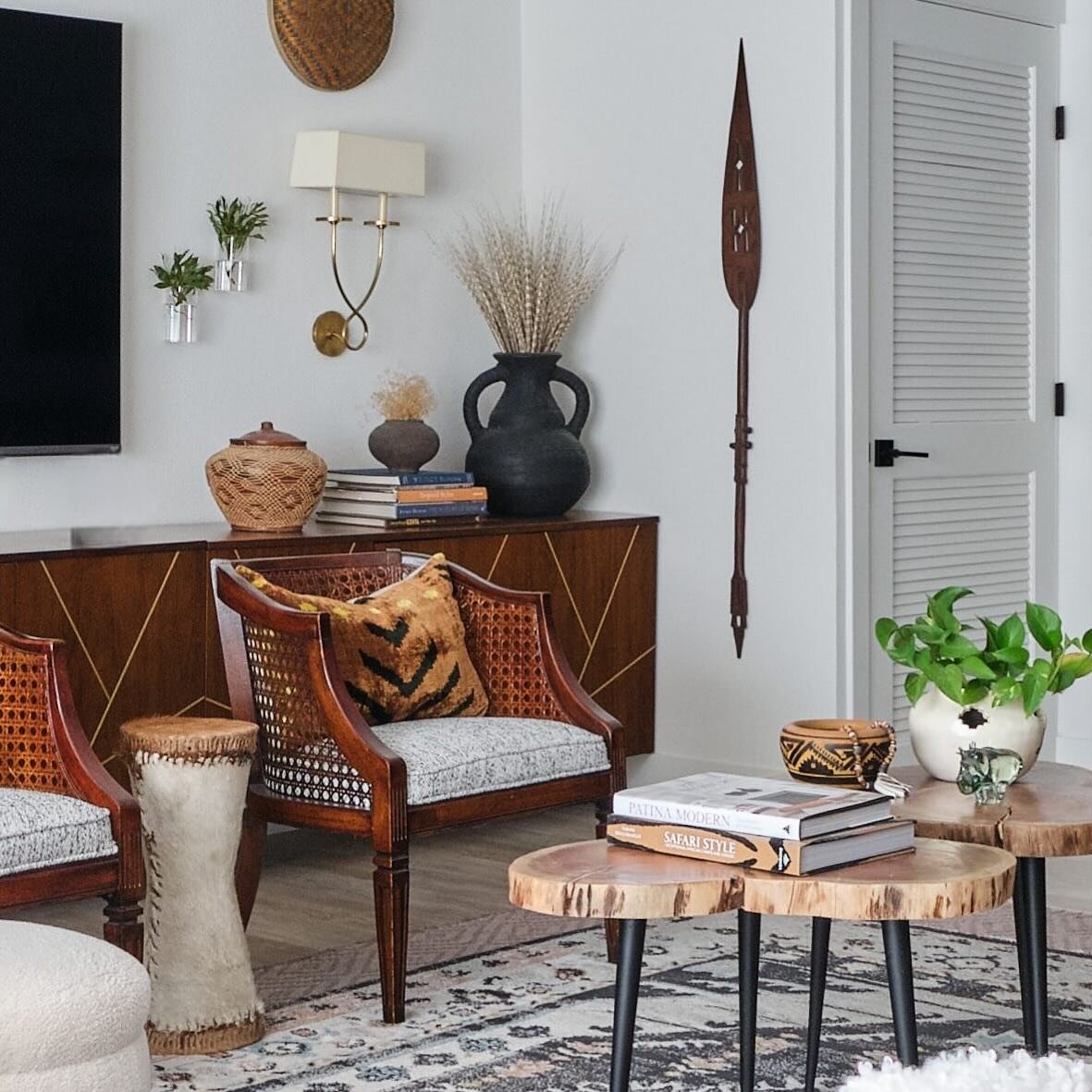 Safari Style Living Room | Baci Living Room