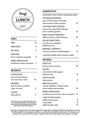 Lunch — Borough