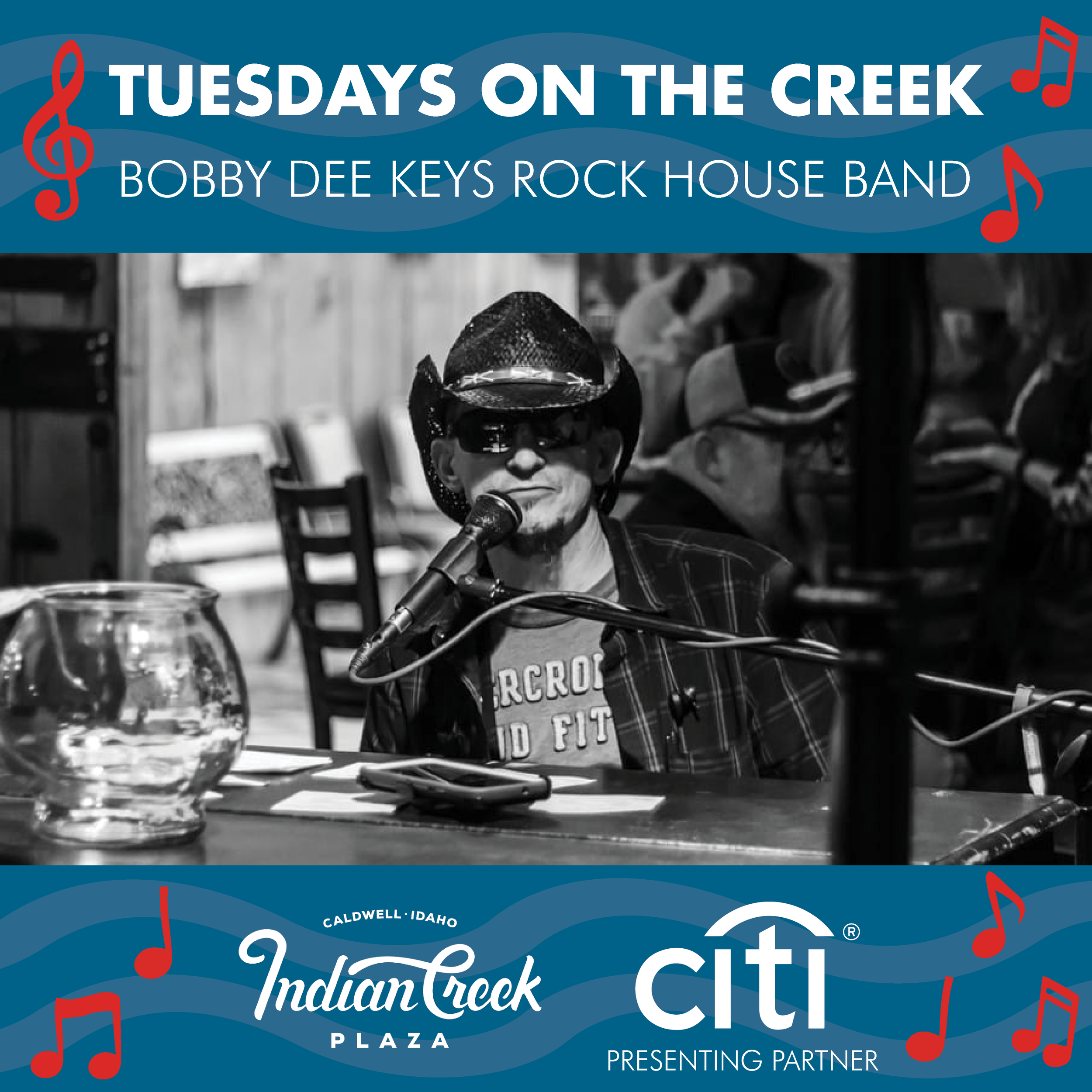 Tuesdays on the Creek: Bobby Dee Keys Rock House Band — Indian Creek Plaza