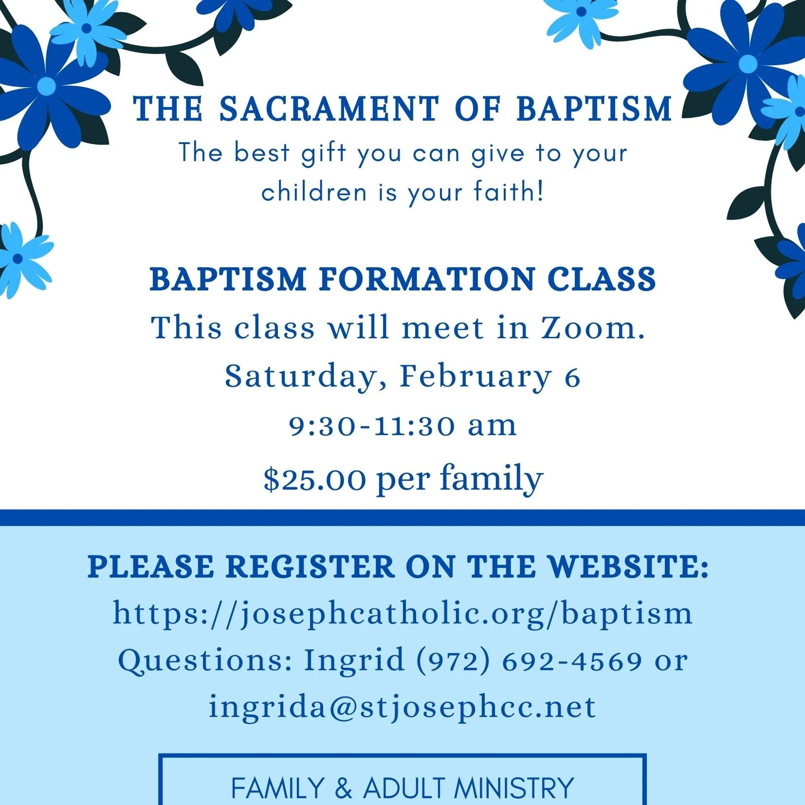 Saint Joseph Catholic Church — Baptism