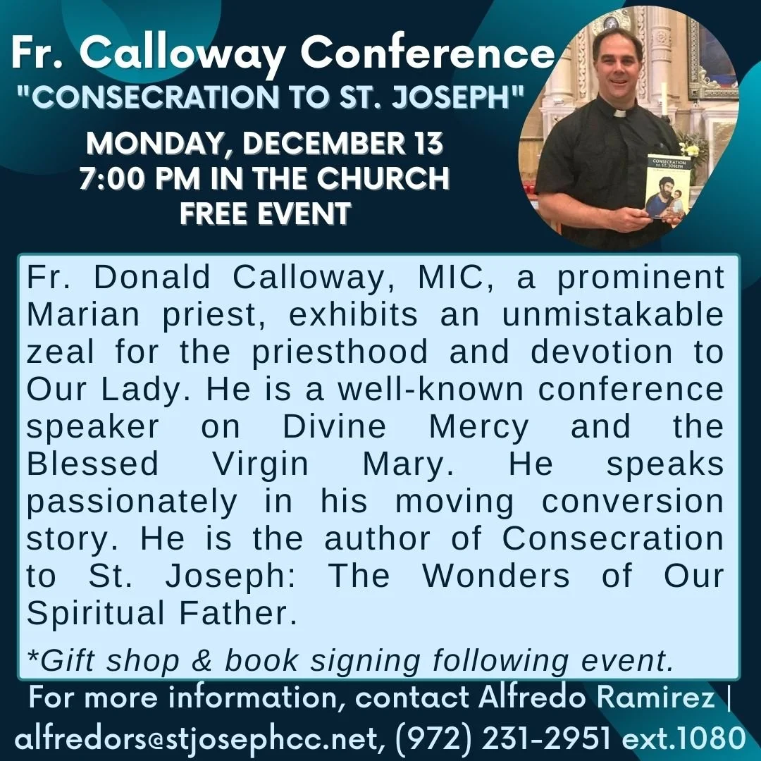Fr. Calloway Conference: Consecration to St. Joseph — Saint Joseph ...
