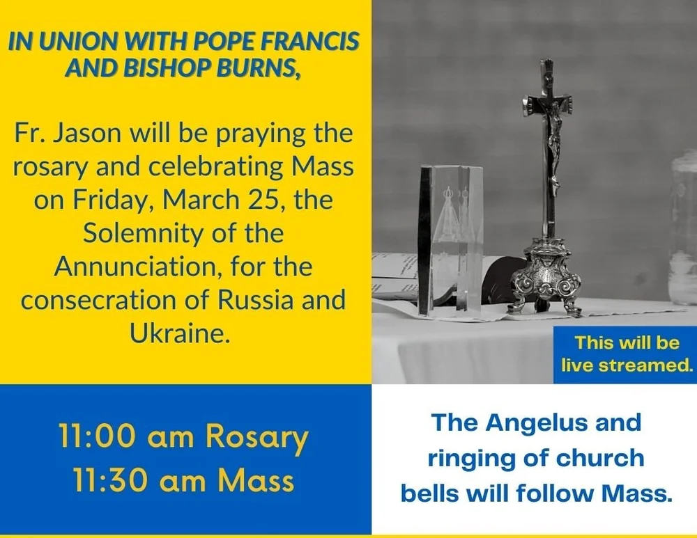 Consecration of Russia and Ukraine to the Immaculate Heart of Mary ...