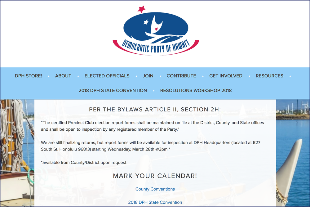 State & National Party — Hawaiʻi County Democratic Party
