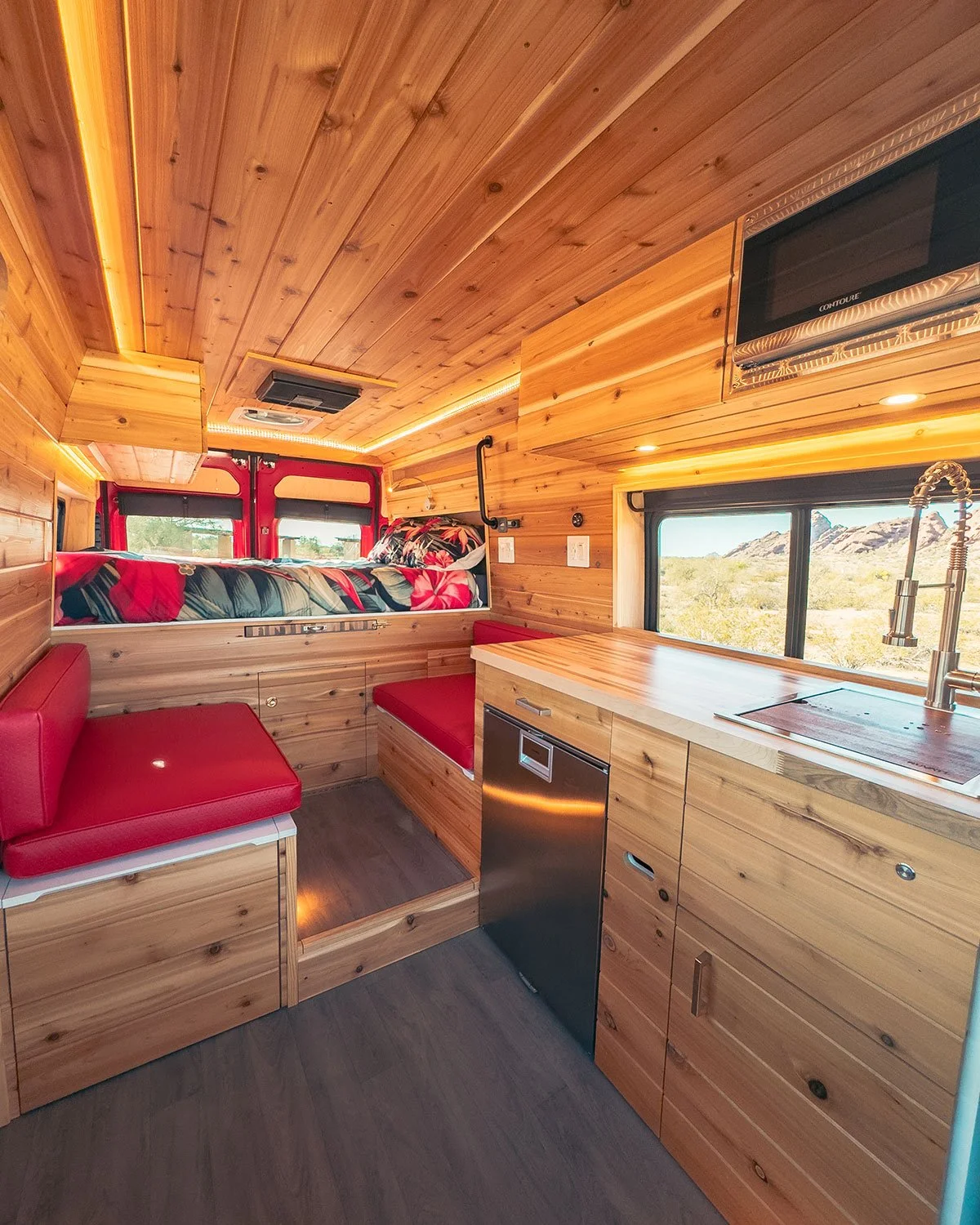 Boho Camper Van Old Faithful Layout Designed for RAM, Ford and Sprinter