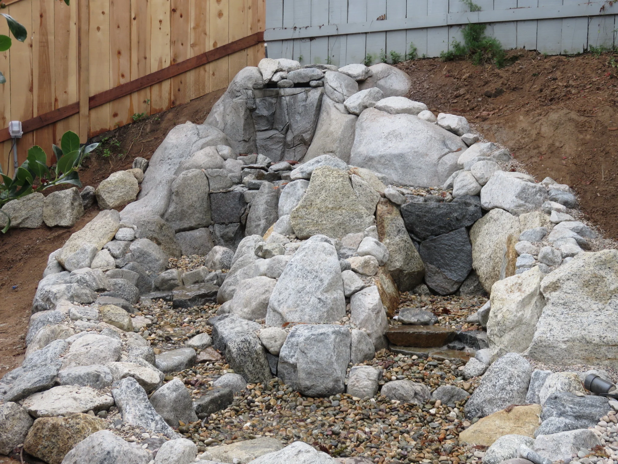How to Build a Water Feature or Pond with Real & Fake Rock | Dave R ...