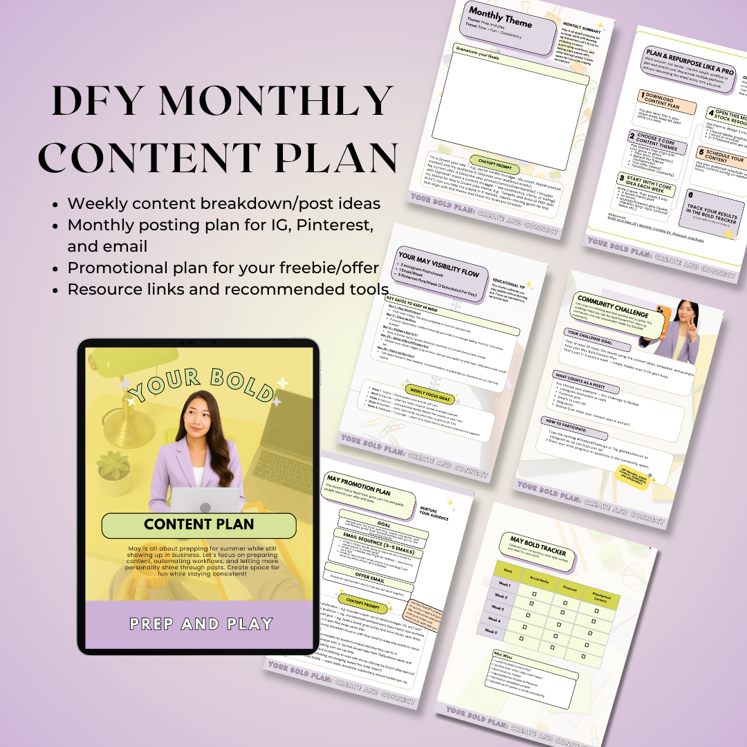 How to Simplify Your Content Strategy with a Monthly Content Plan — She ...