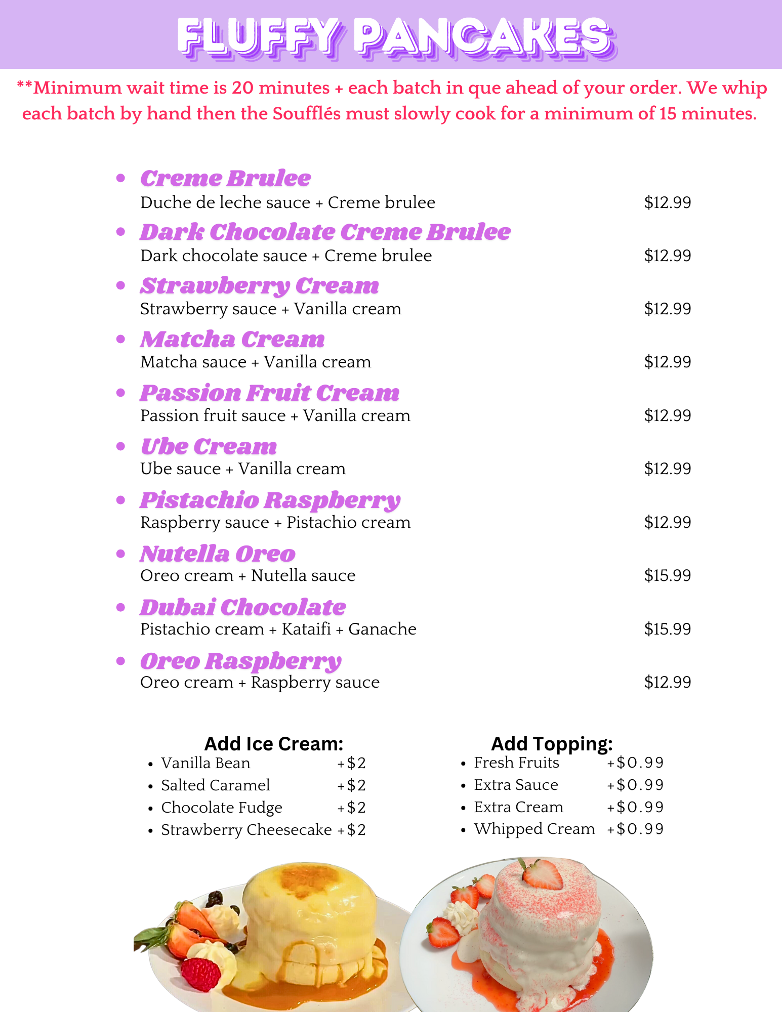 Menus — Doki Doki Dessert Cafe