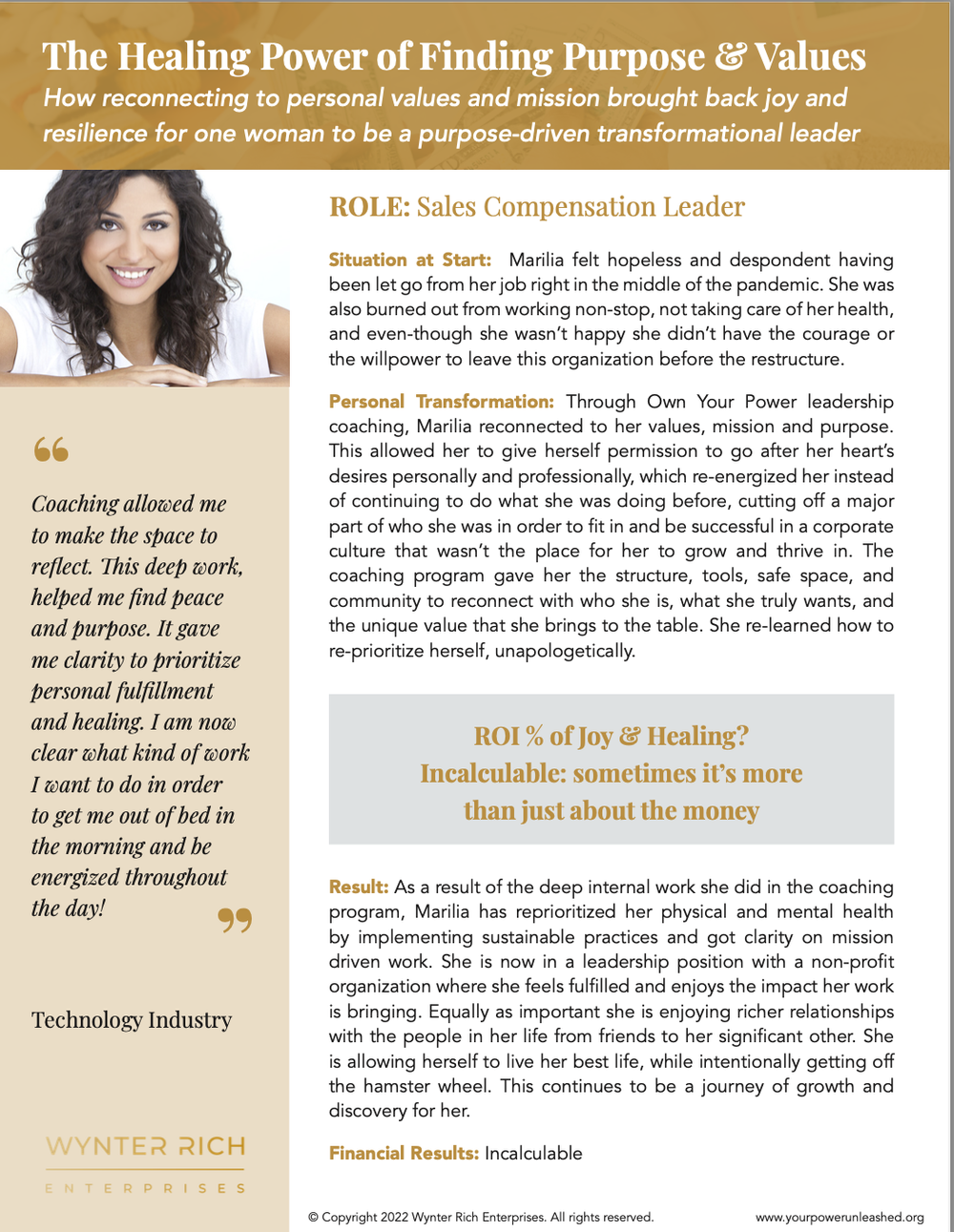Coaching and Testimonials — Your Power Unleashed