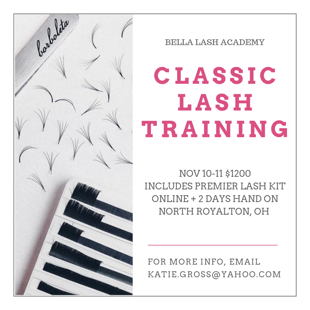 Training Calendar — Suburban Lash & Beauty