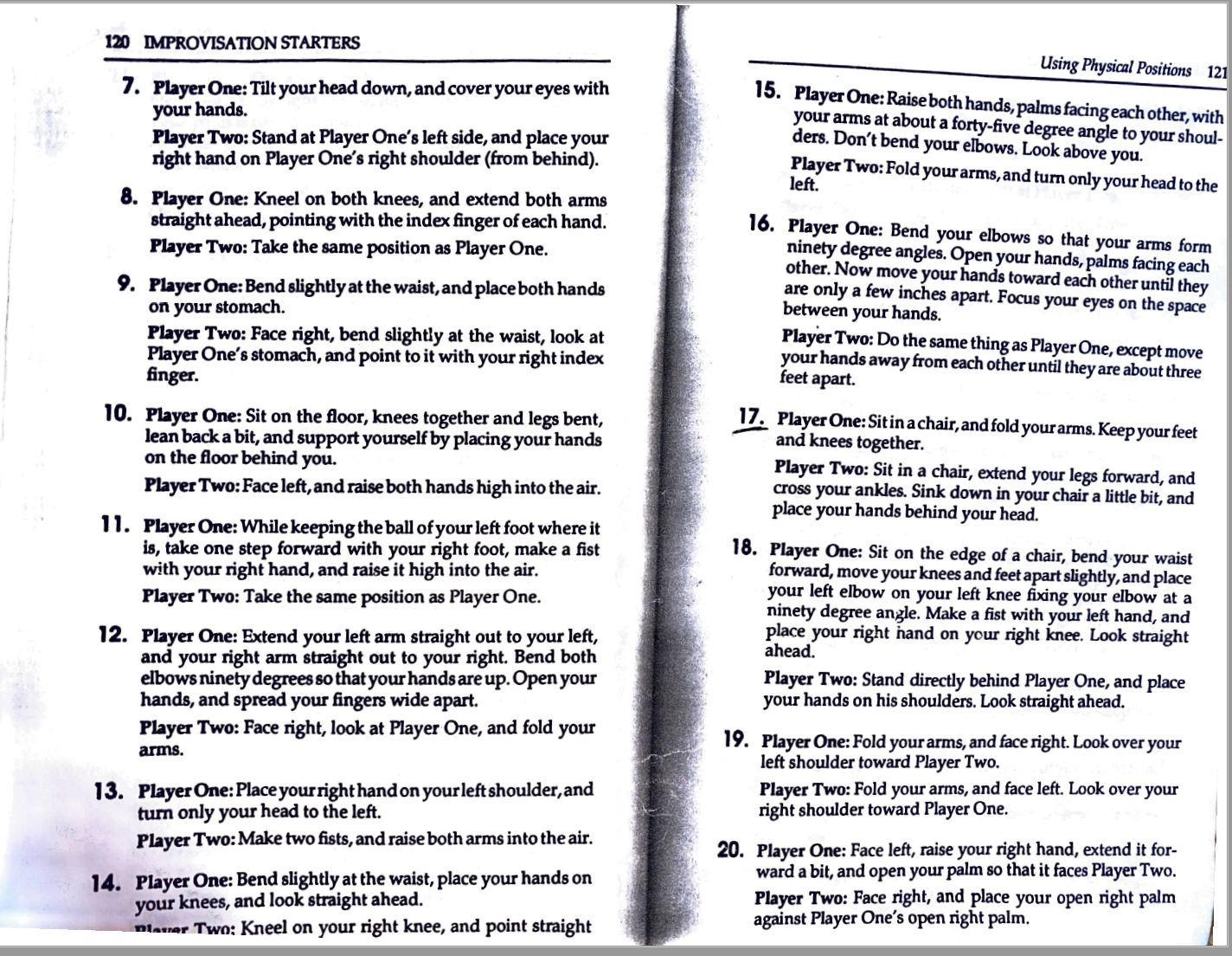 Using Physical Positions Scene Starters — English Language Teaching ...