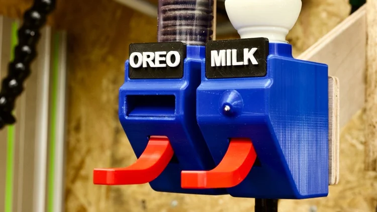 The hands-free Oreo and Milk dispenser - Plans & 3D models — The ...