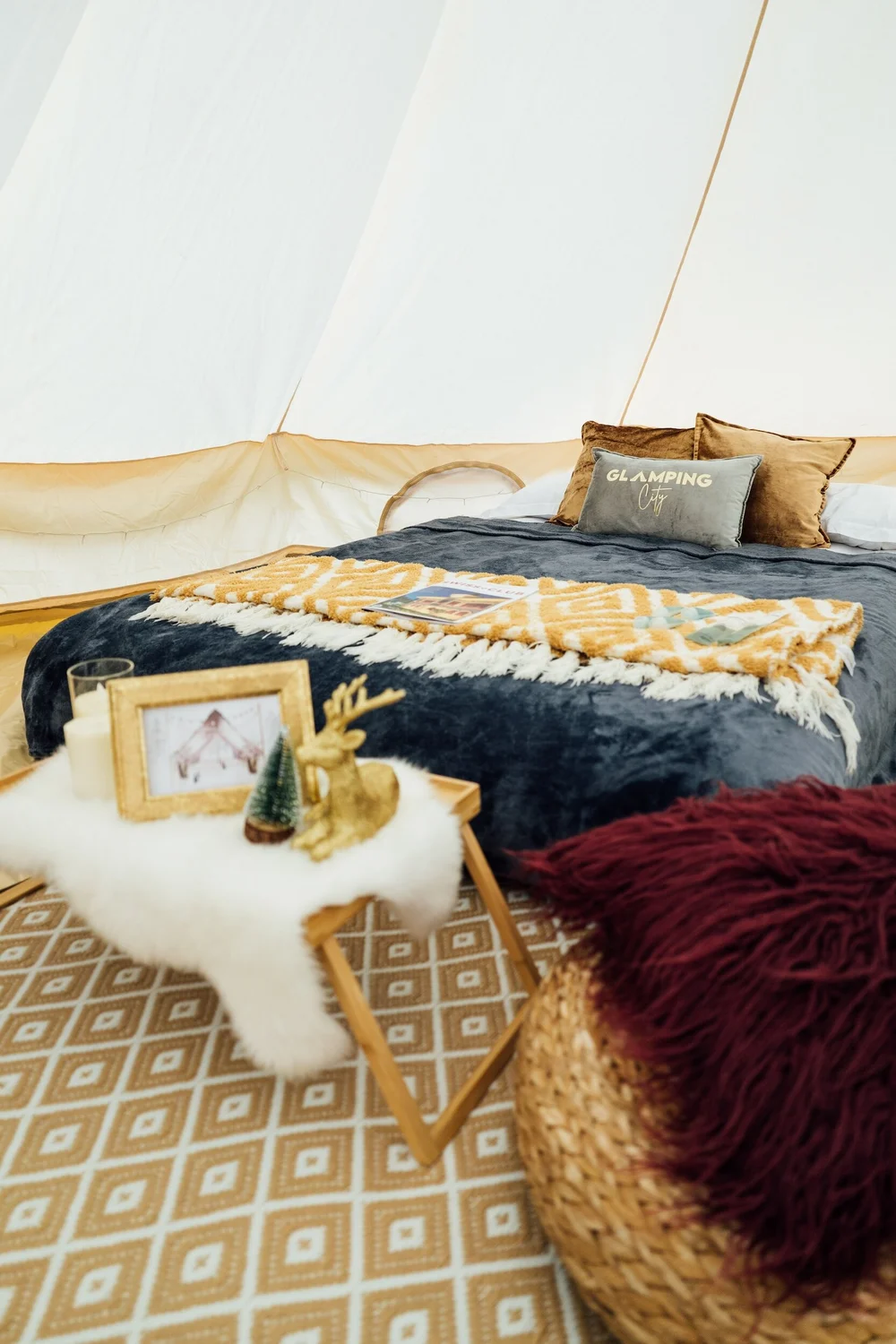 How to Style a Boho Bell Tent for a Luxurious Glamping Experience ...