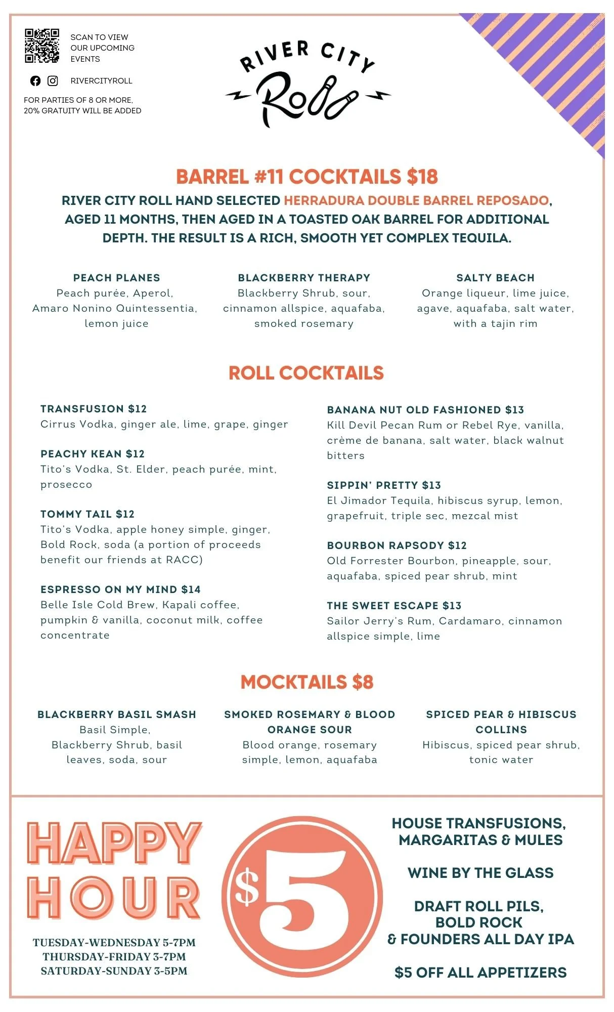 New American Cuisine and Craft Cocktails — River City Roll