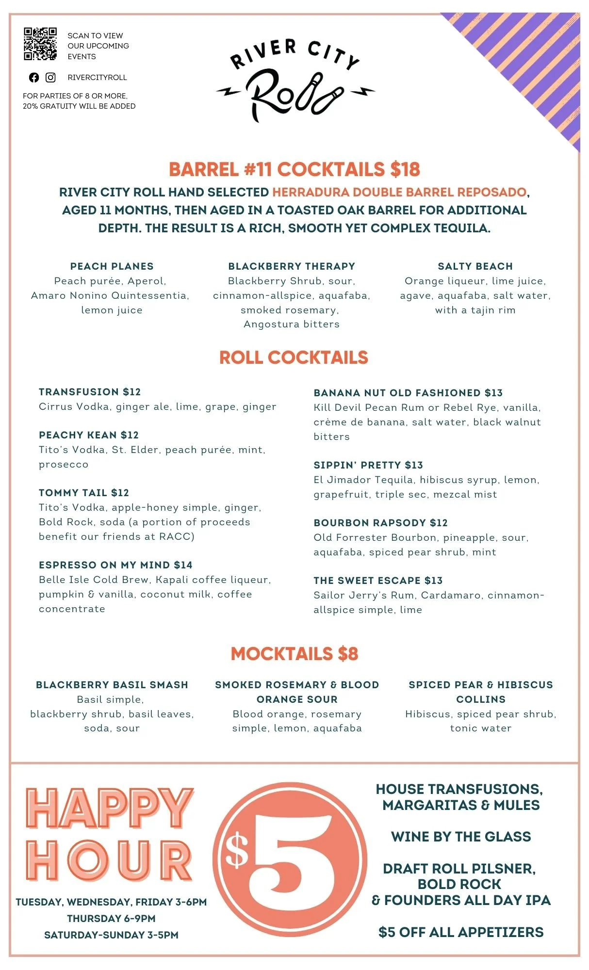 New American Cuisine and Craft Cocktails — River City Roll