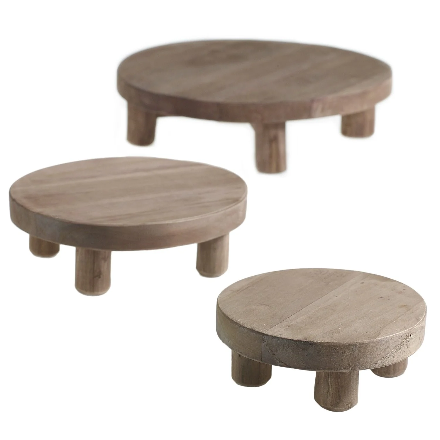 teak wood table stand - large — Design Roots