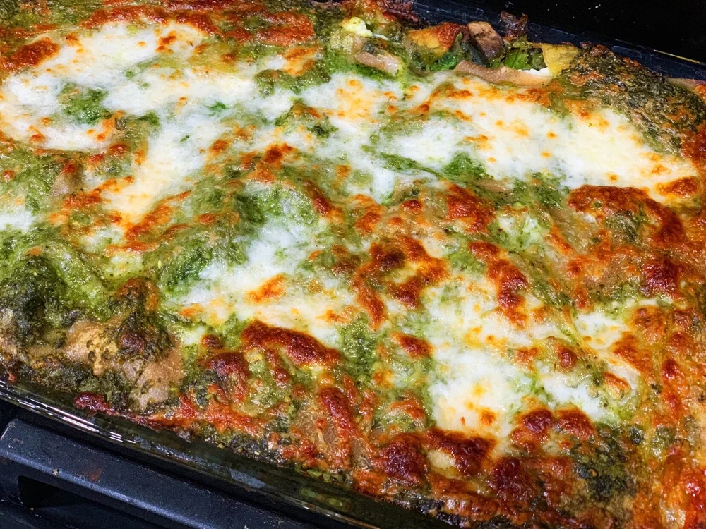 Green Veggie Lasagna with Spinach Pesto — OKCVEGGIE | Vegetarian Recipes