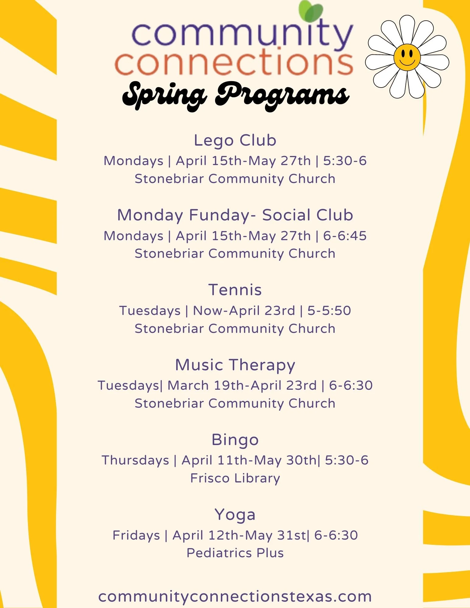 Spring 2024 Programs — Community Connections Texas