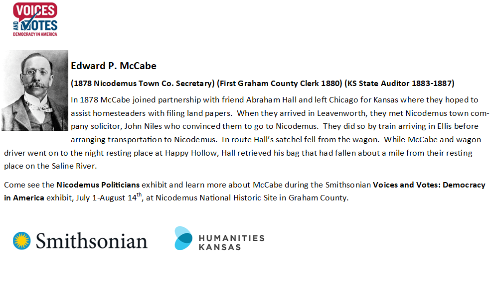 Edward McCabe — Nicodemus Historical Society & Museum