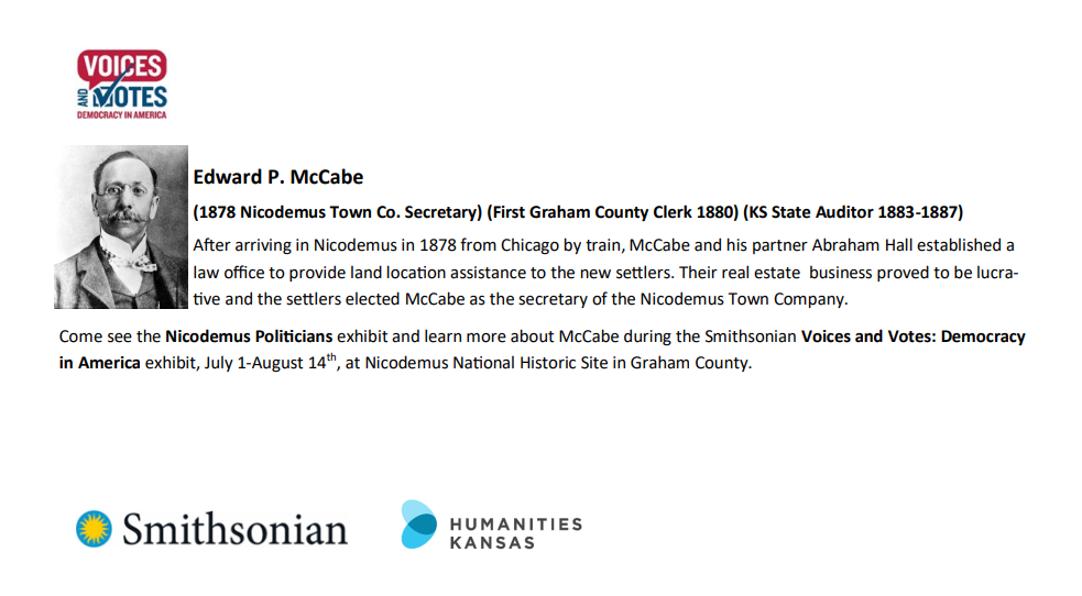 Edward McCabe 2 — Nicodemus Historical Society & Museum