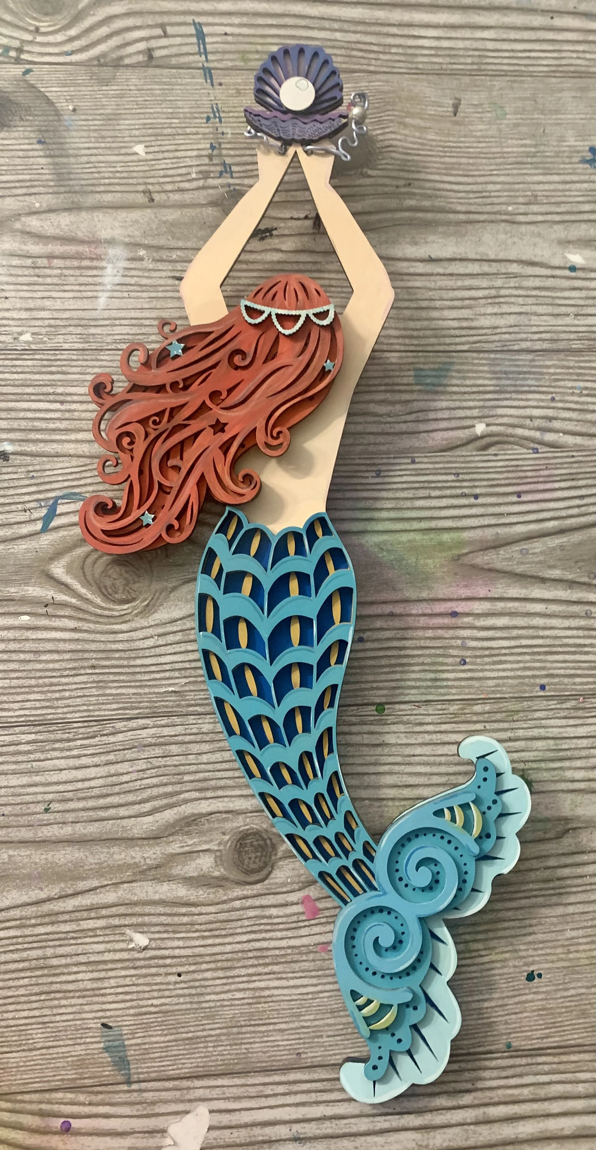 Wooden Layered Mermaid — Paint Nights With Sara & Co.