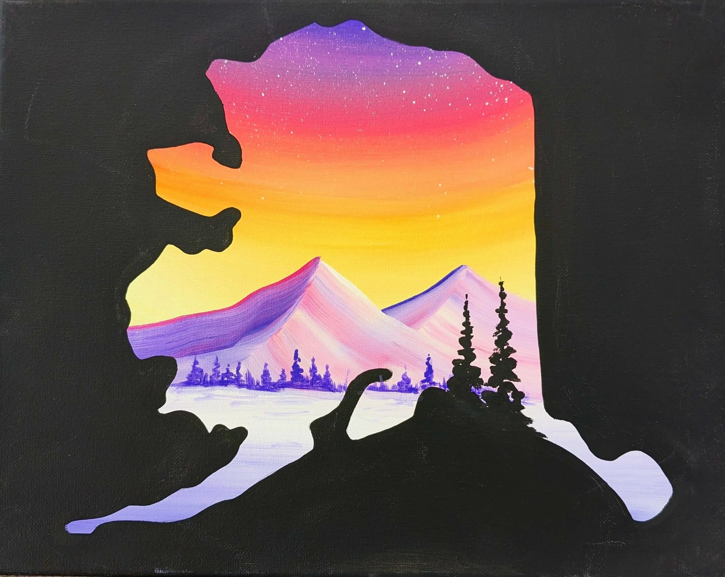 3/6 7PM Sunset Alaska Paint Night — Paint Nights With Sara & Co.