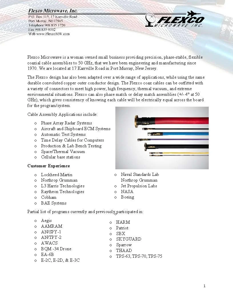 Product Catalogs — Flexco Microwave Inc.