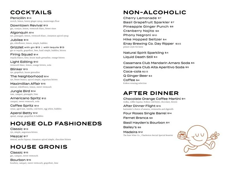 Dinner Menu — CODEX