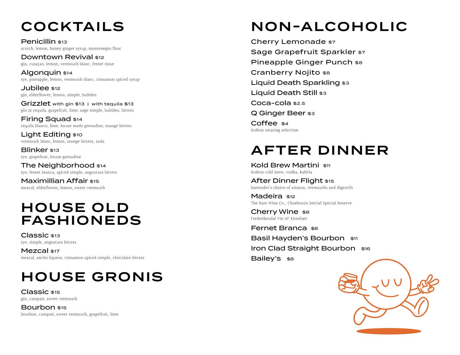 Dinner Menu — CODEX