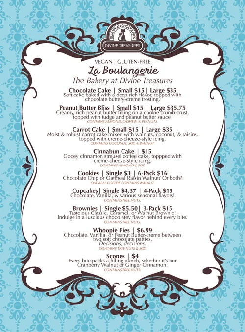 Desserts and Baked Goods Vegan Gluten-Free — Divine Treasures Chocolates