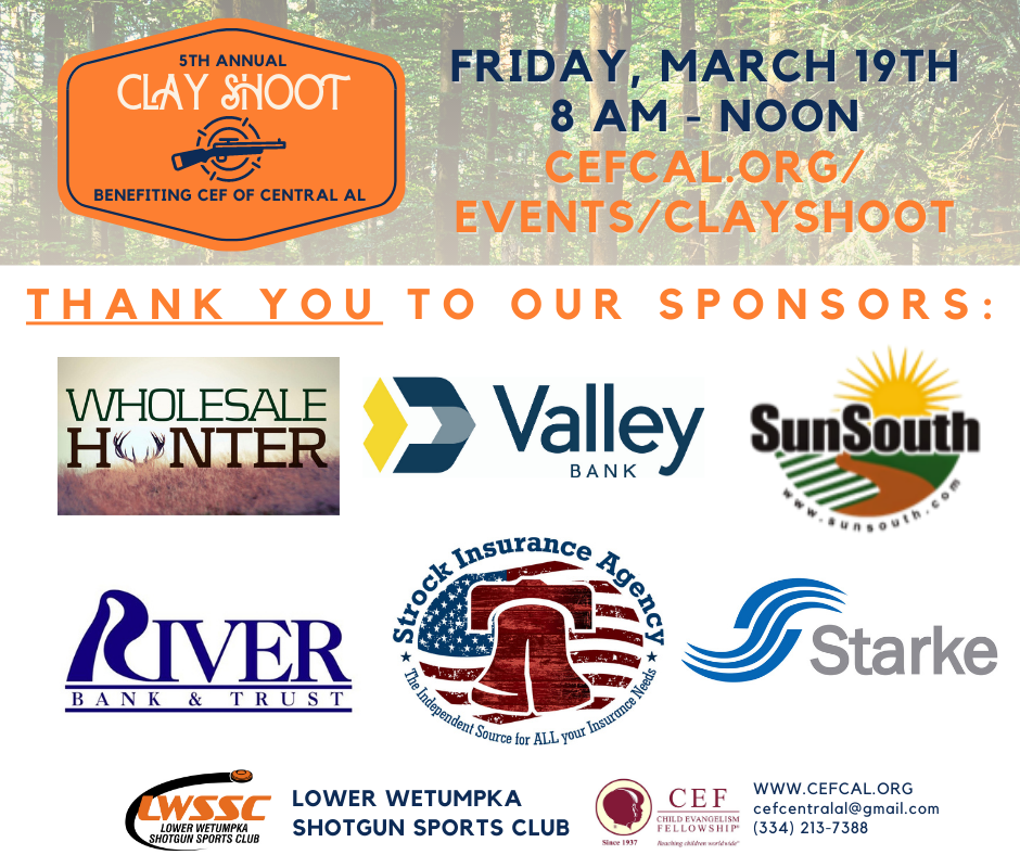 5th Annual Clay Shoot Fundraiser — CEF of Central Alabama