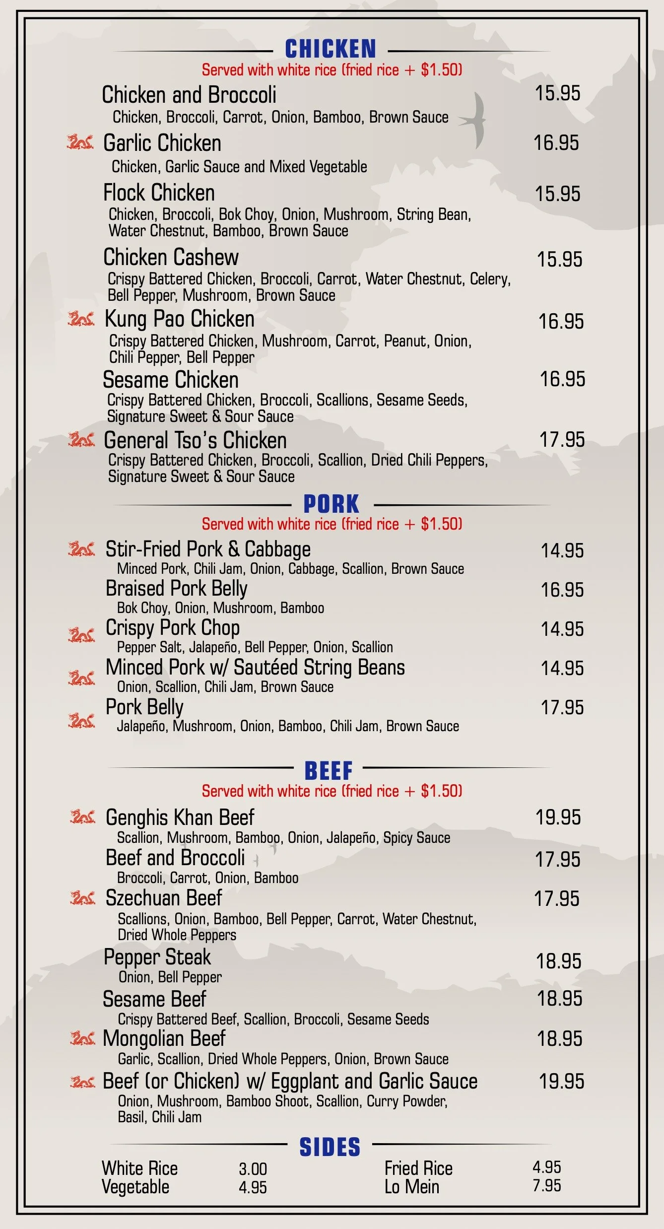 Our Menu — Flock to the Wok