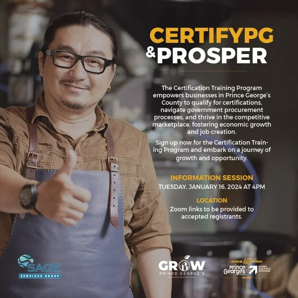 CERTIFYPG & PROSPER: Certification Training Program — Prince George's ...