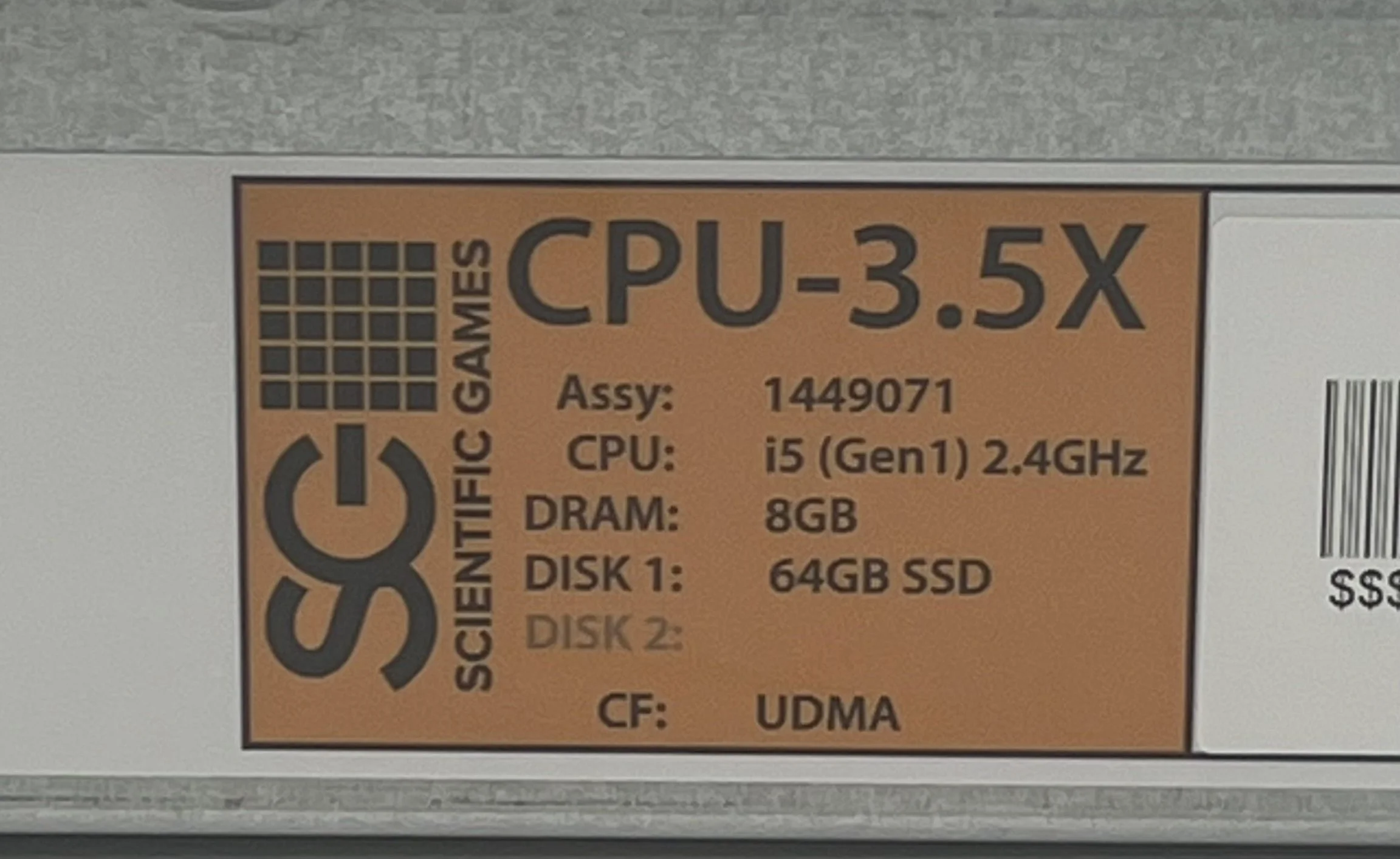 CPU-3.5X For WMS — INM INTERNATIONAL