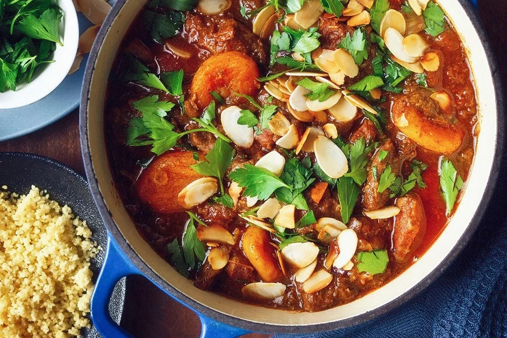 Moroccan lamb with apricots recipe | a fork and a pencil