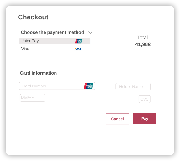 UnionPay payment method — Silkpay.eu