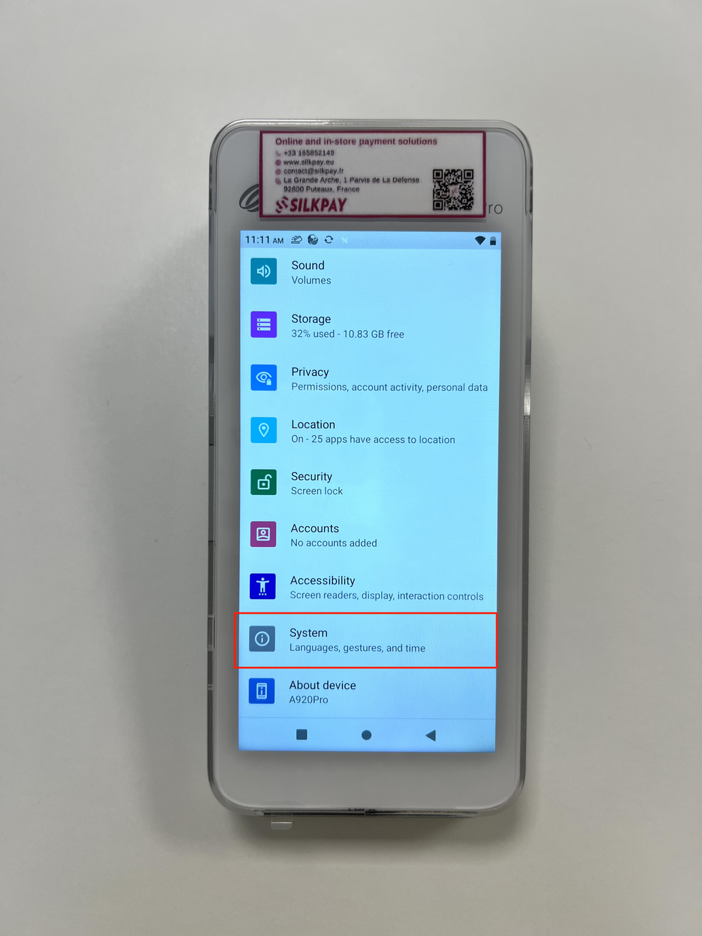 How to set up your PAX A920Pro POS terminal — Silkpay.eu