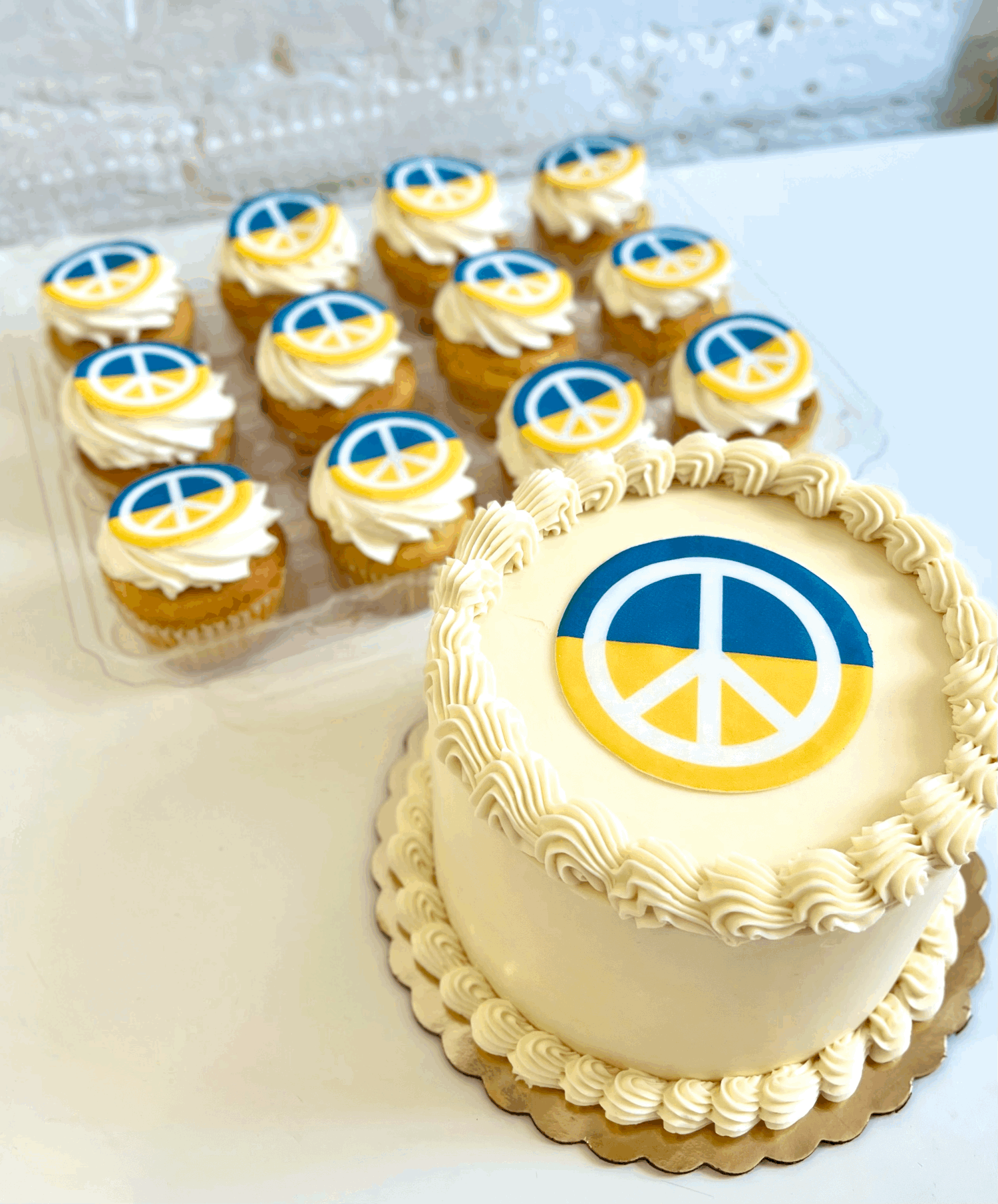 Peace Sign Birthday Cake