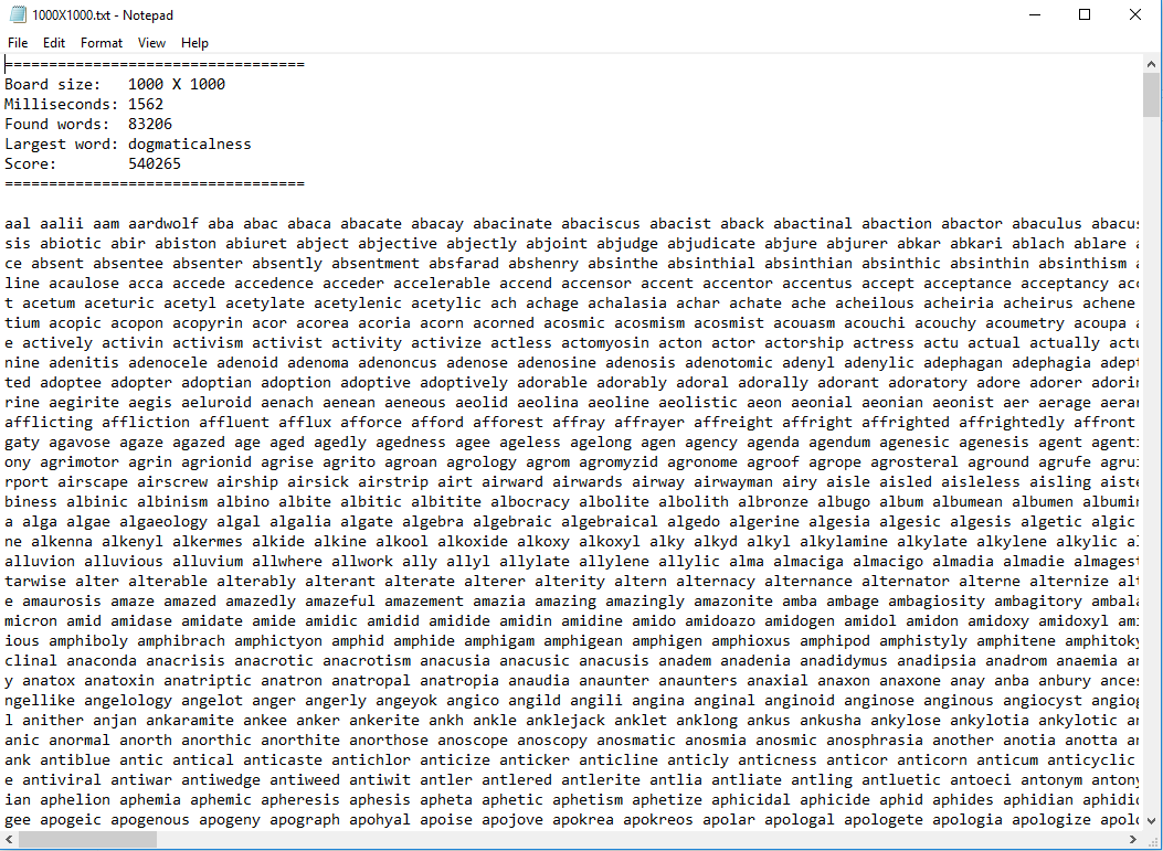 Boggle Solver — Corey Parsons