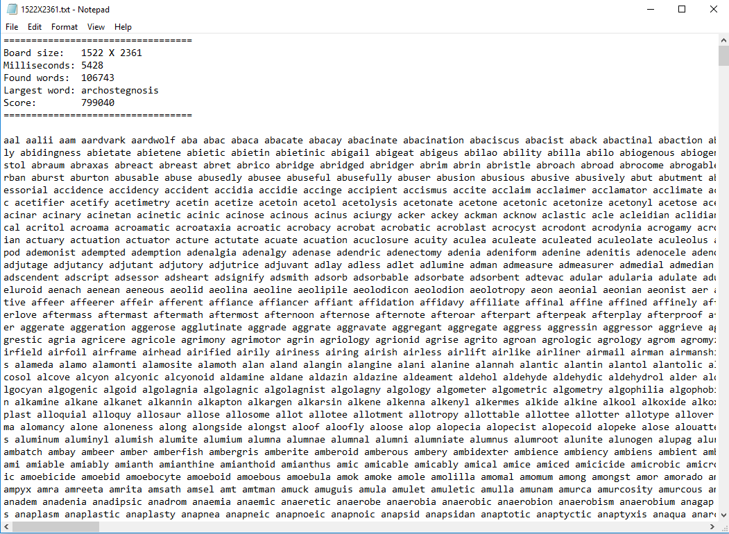 Boggle Solver — Corey Parsons