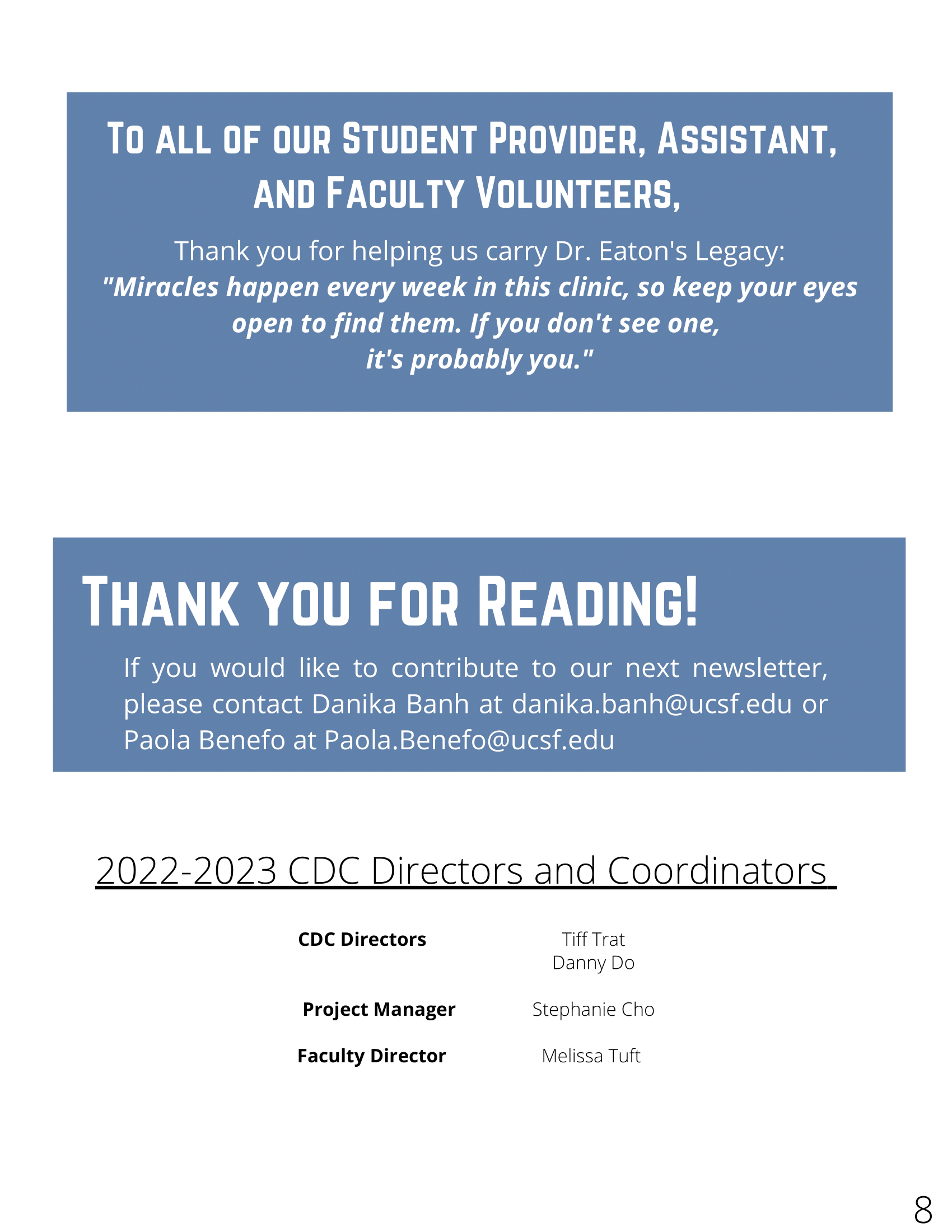 Newsletters — Community Dental Clinic at UCSF