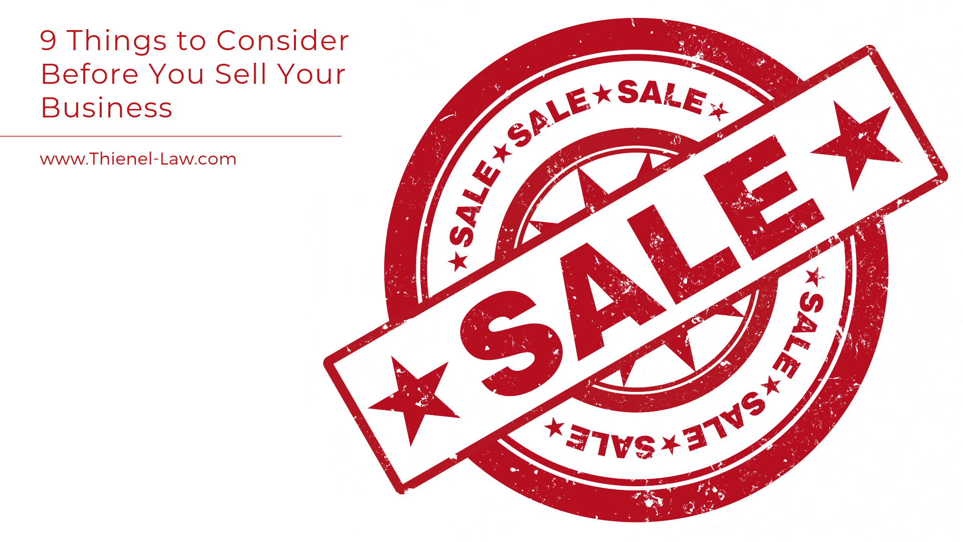 9 Things to Consider Before You Sell Your Business