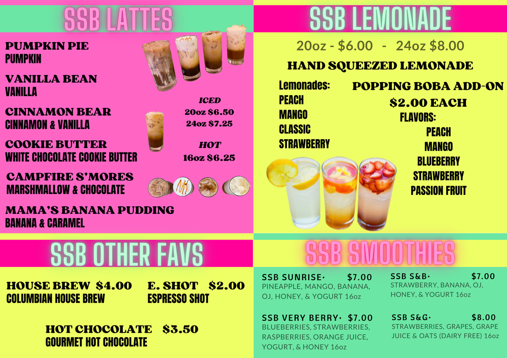 Drink Menu — SSB