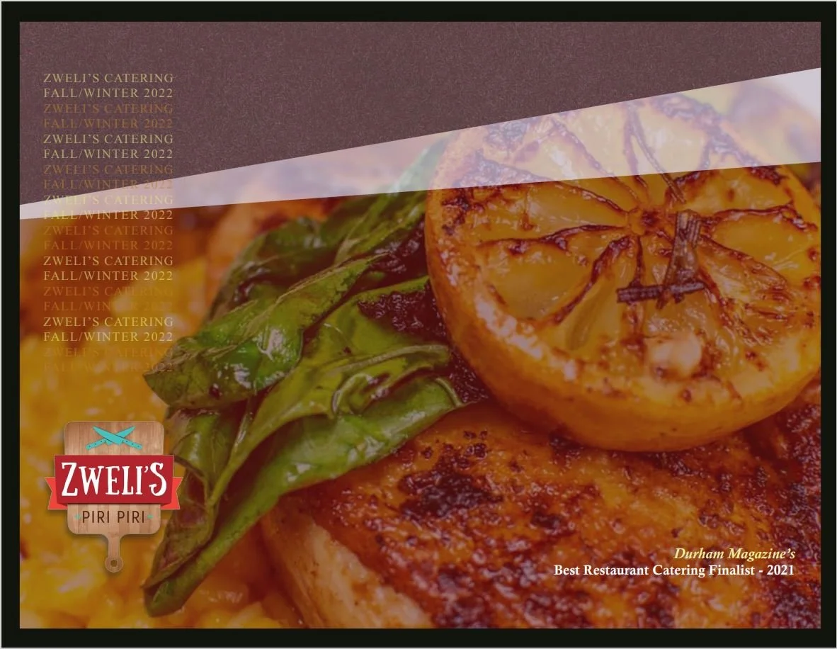 catering menu — Zweli's