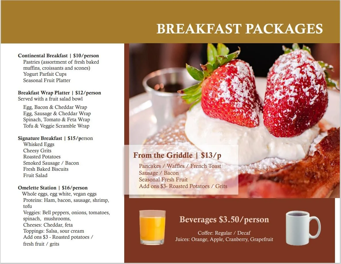 catering menu — Zweli's