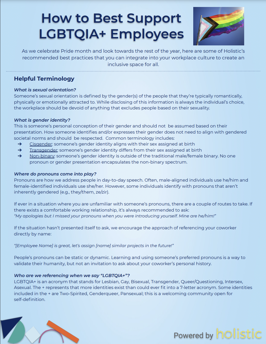 LGBTQIA+ Resource Guide — Holistic